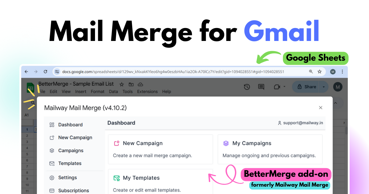 Mail Merge for Gmail & Google Sheets | BetterMerge